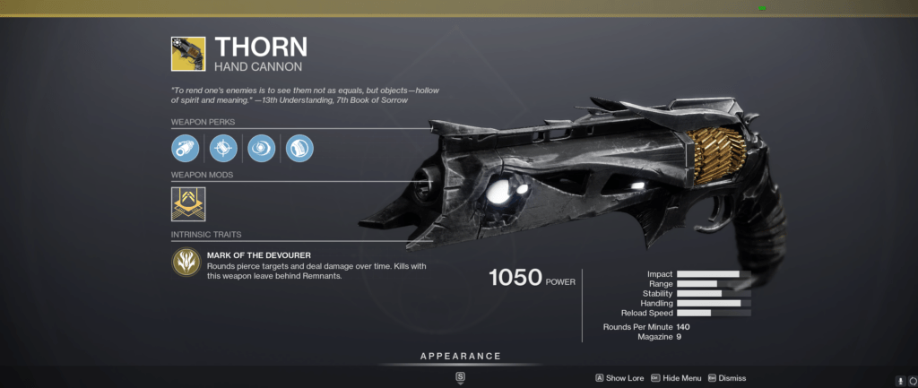 Everything You Need to Know About Thorn in Destiny 2