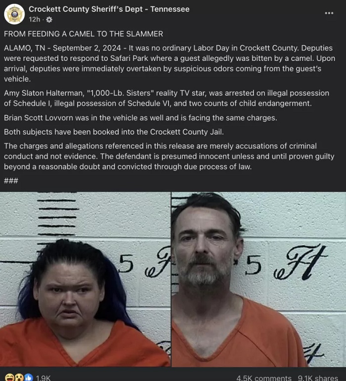 The Surprising Reason ‘1000-Lb. Sisters’ Star Amy Slaton Was Arrested ...